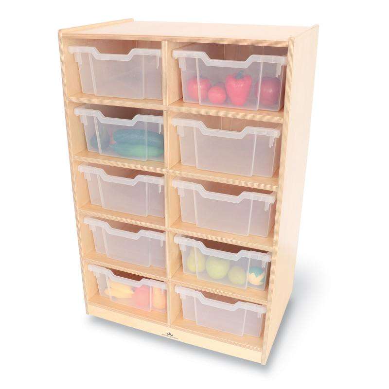 10 Cubby Mobile Tray Storage Cabinet - North Star School Supply