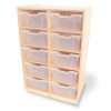 10 Cubby Mobile Tray Storage Cabinet - North Star School Supply